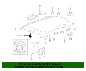 Genuine OEM Ford Part - Headliner Grommet W711037-S300 | Genuine OEM ...