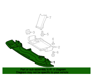 210-520-04-22 - Radiator Support Splash Shield 1999 Mercedes-Benz ...