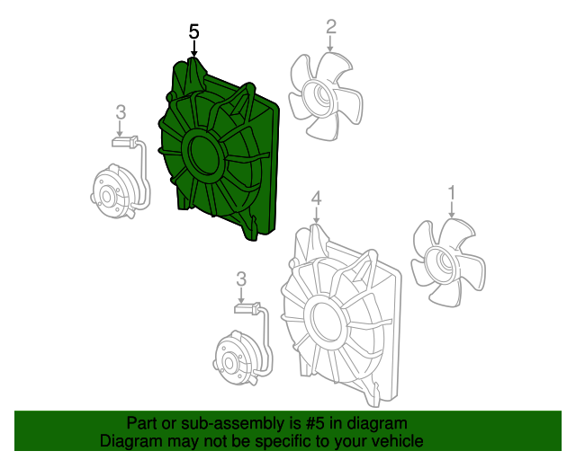 19015-RRA-A01 - Fan Shroud 2006-2012 Honda Civic | Honda Parts Online