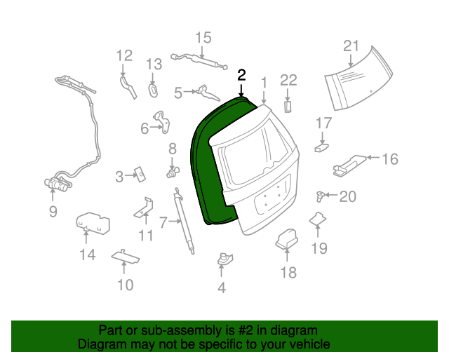 2007-2012 Mercedes-Benz Hatch Seal 164-740-13-78 | AutoNationParts.com