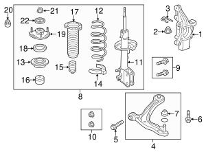 51684-TK8-A01 - Rubber Front Spring (Lower) - 2011-2017 Honda Odyssey ...