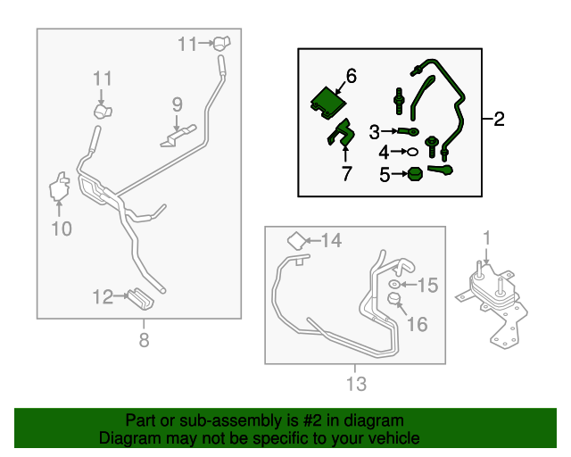 F2GZ-7R081-Q - Automatic Transmission Oil Cooler Tube - 2015-2018 Ford ...