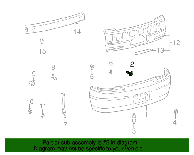 90109-06354 - Bumper Cover Bolt - 1998-2005 Toyota | OEM Genuine Toyota ...