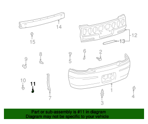 90430-05013 - Bumper Cover Seal - 1999-2007 Toyota | OEM Genuine Parts