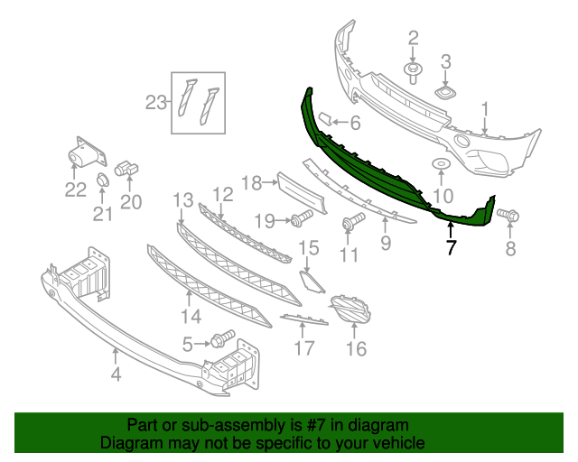 51117222371 - 2011-2013 BMW X5 Lower Trim Panel (51-11-7-222-371) | BMW ...