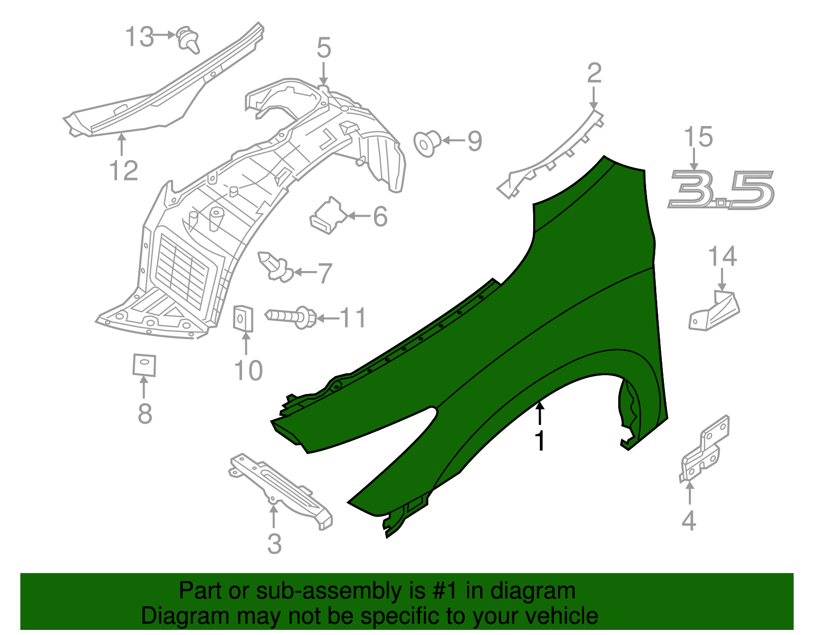 63101-3JA0B - Fender 2013-2020 Infiniti | INFINITI Parts & Accessories ...