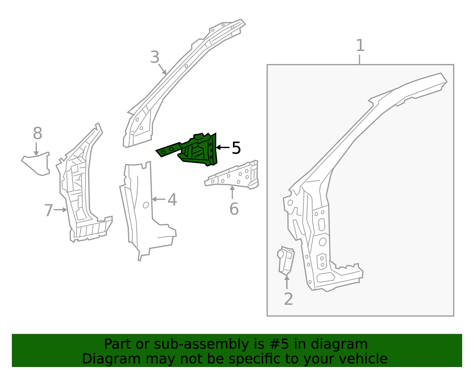 2019-2025 Lexus Gusset 61015-76010 | OEM Parts Online