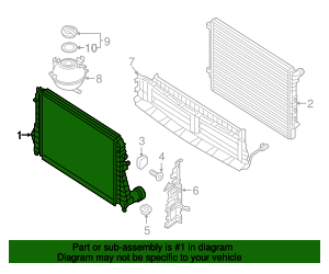 2015-2016 Volkswagen Radiator 5K0-121-251-S | AutoNationParts.com