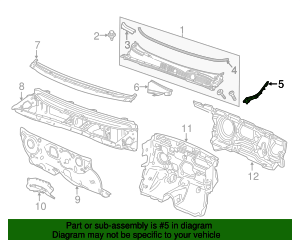 42553655 - Air Inlet Grille Panel Extension 2017-2022 Chevrolet Trax ...
