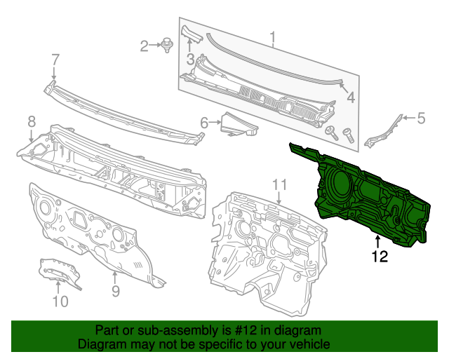 2013-2022 GM Outer Dash Panel Insulator 95433496 | OEM Parts Online