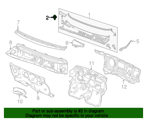 2013-2022 GM Air Inlet Grille Panel Retainer 11546904 | TascaParts.com