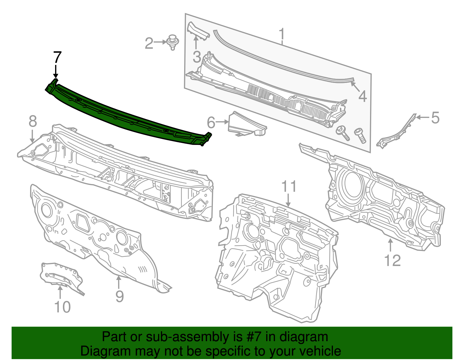 2013-2022 GM Plenum Upper Panel 95133101 | Auto Parts Express