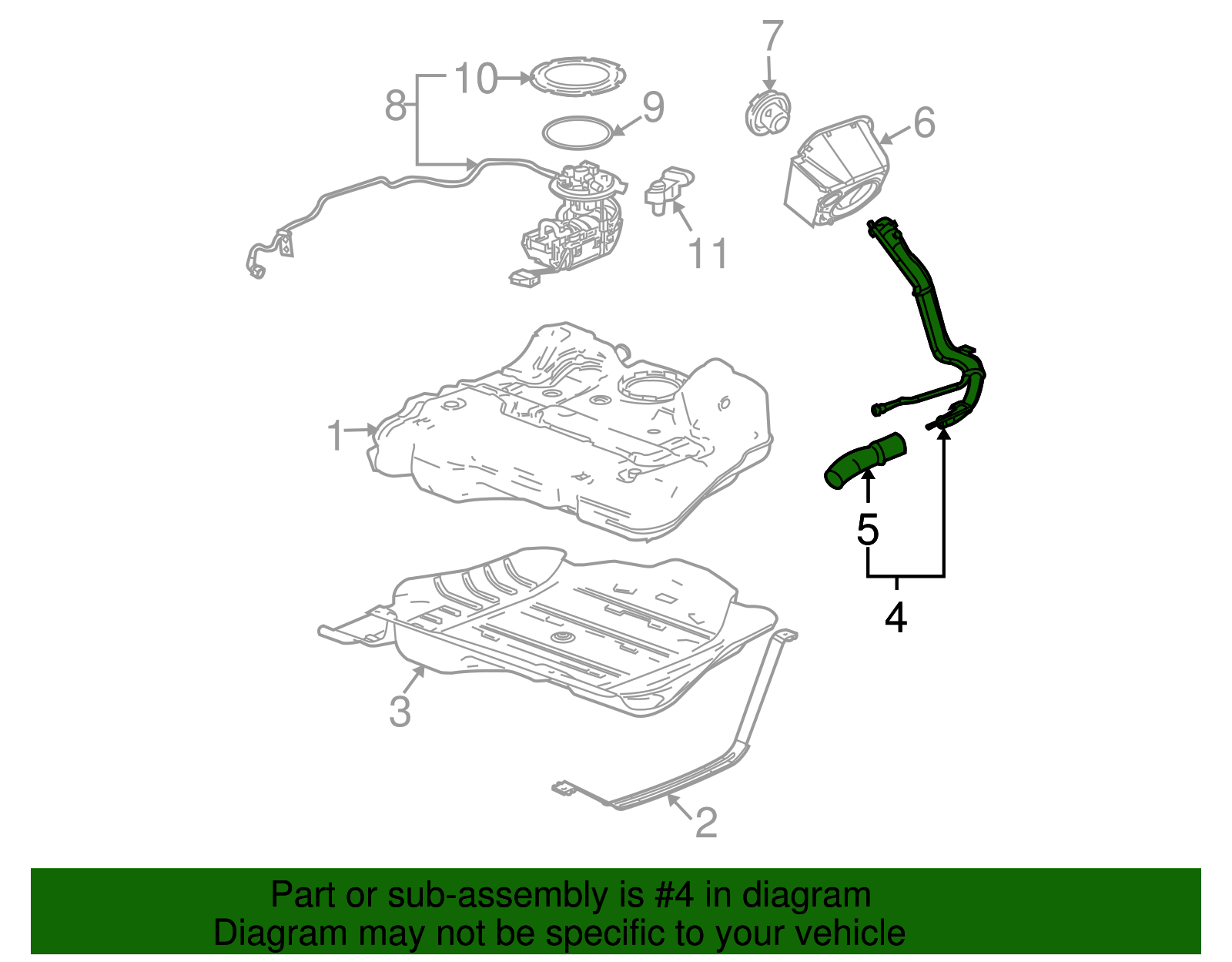 20900340 - Fuel Tank Filler Pipe 2009-2010 Pontiac G6 | Londoff ...