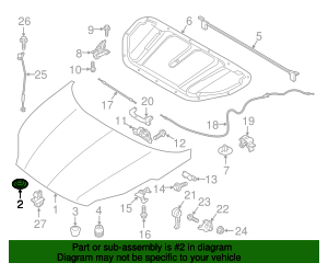 17313-12000 - Trunk Lid Plug 2003-2024 Kia | Kia.Parts Store
