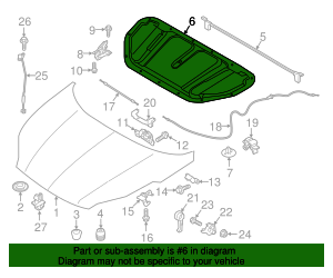 2017-2022 Kia Sportage Hood Insulation Pad 81125-D9000 | OEM Parts Online