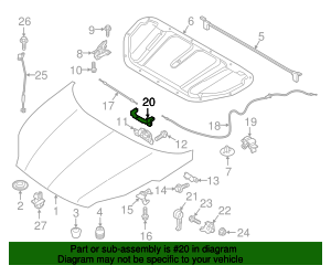 64158-D9000 - Release Cable Bracket 2017-2022 Kia Sportage | Kia.Parts ...