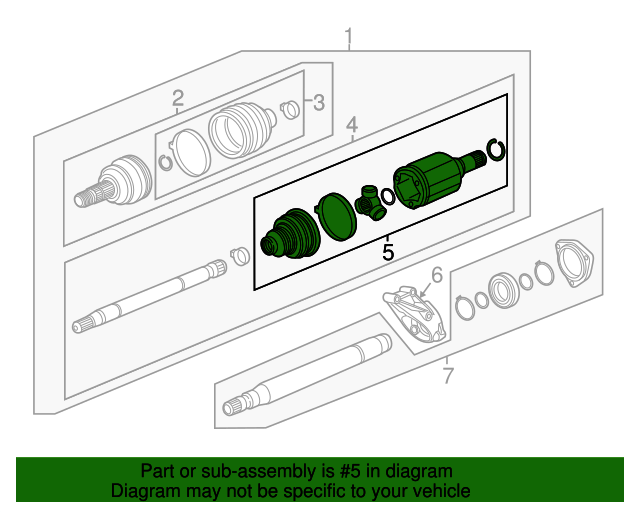 13291741 - Front Wheel Half-Shaft Constant Velocity (CV) Inner Boot Kit ...
