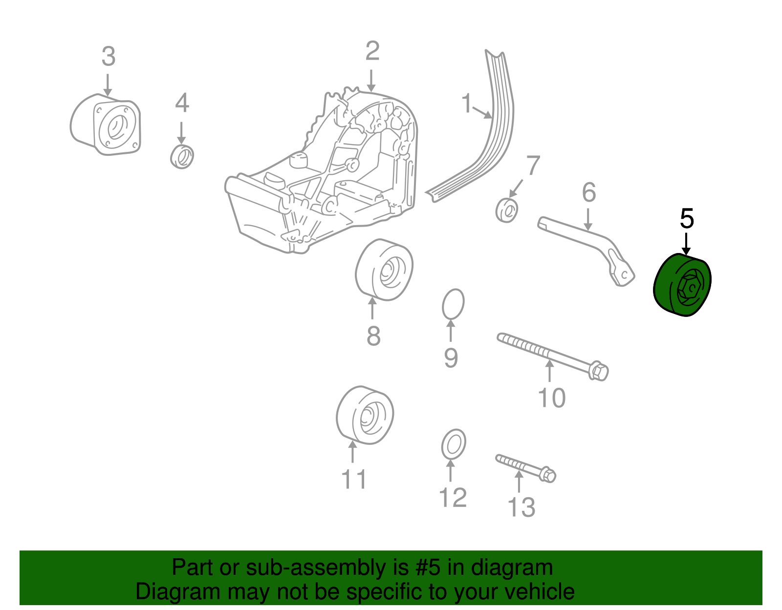 1997-2009 Porsche Tensioner Pulley 996-102-117-57 | Sunset Porsche Parts