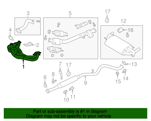 2013-2020 Subaru BRZ Crossover Pipe 44620AC960 | Subaru Parts Store