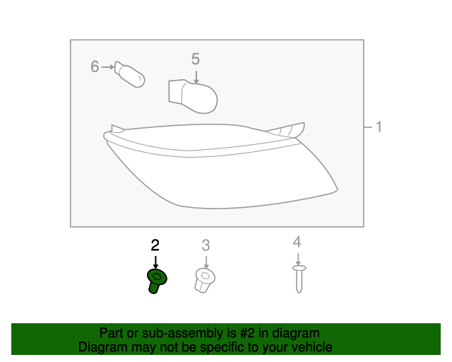 2006-2010 GM Tail Lamp Retainer 11561077 GM | GMPartsDirect.com