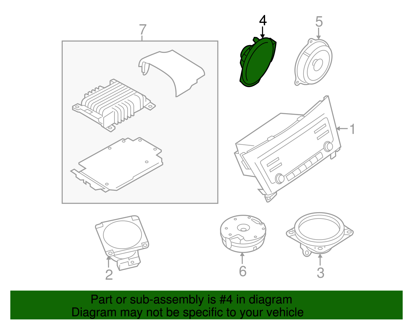 2017-2020 Nissan Rogue Front Dr Speaker 28156-5HA0A | Temecula Nissan Parts