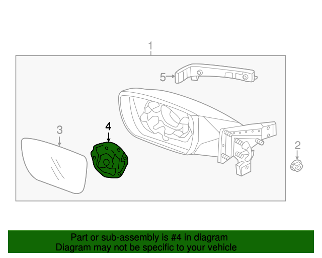 2012-2017 Hyundai Azera Mirror Motor 87612-1M000 | OEM Parts Online