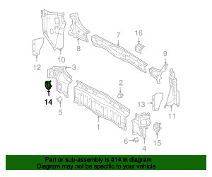 2004-2010 Toyota Sienna Reinforcement 58303-08010 | Toyota Parts Center