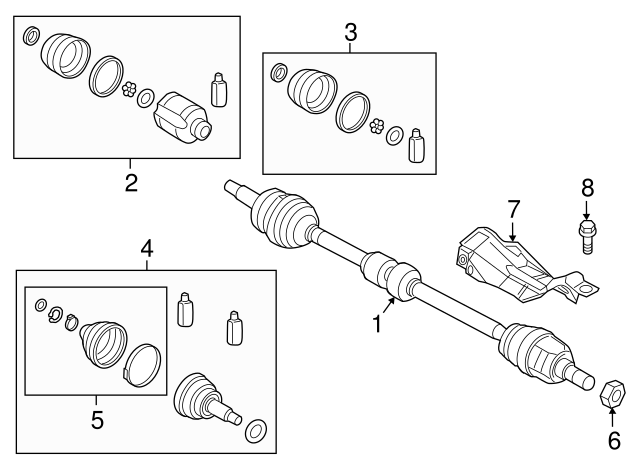2020 Hyundai Elantra Axle Assembly 49501-F3450 | OEM Parts Online