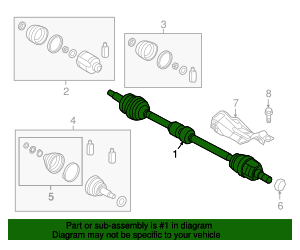 2020 Hyundai Elantra Axle Assembly 49501-F3450 | OEM Parts Online