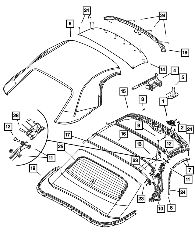 2003-2010 Dodge Viper Headliner Panel 5029133AB | Mopar Estores