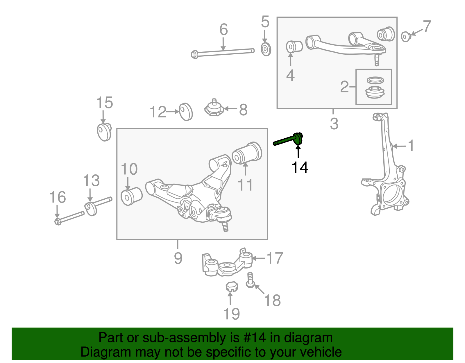 2007-2022 Toyota Cam Assembly, Camber Adjust 48190-0C020 | Toyota Parts ...