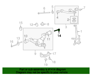 Genuine Toyota Cam Assembly, Camber Adjust part# 48190-0C020 for 2007 ...