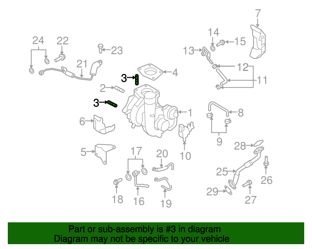 9YA9-21-008 - Turbocharger Stud - 2012 Mazda CX-7 | Mazda Swag