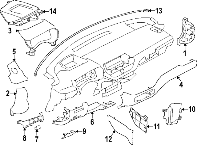 2023-2024 Nissan Altima Trim Bezel 68212-9HF0A | QuirkParts