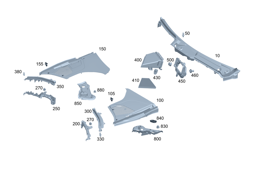 223-830-07-00 - Water Baffle 1991-2025 Mercedes-Benz | Mercedes-Benz ...