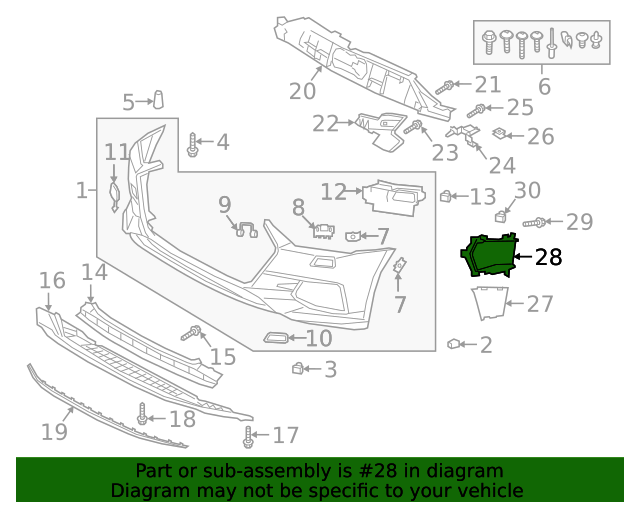 2019-2023 Audi Upper Duct 4K8-121-763 | Audi USA Parts