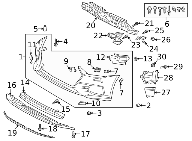 4K8-807-233 - Bumper Cover Reinforcement 2019-2022 Audi ...