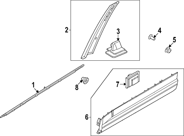 Hyundai - 12495-04143 - Applique Screw - 2024 Hyundai Santa Fe | OEM ...