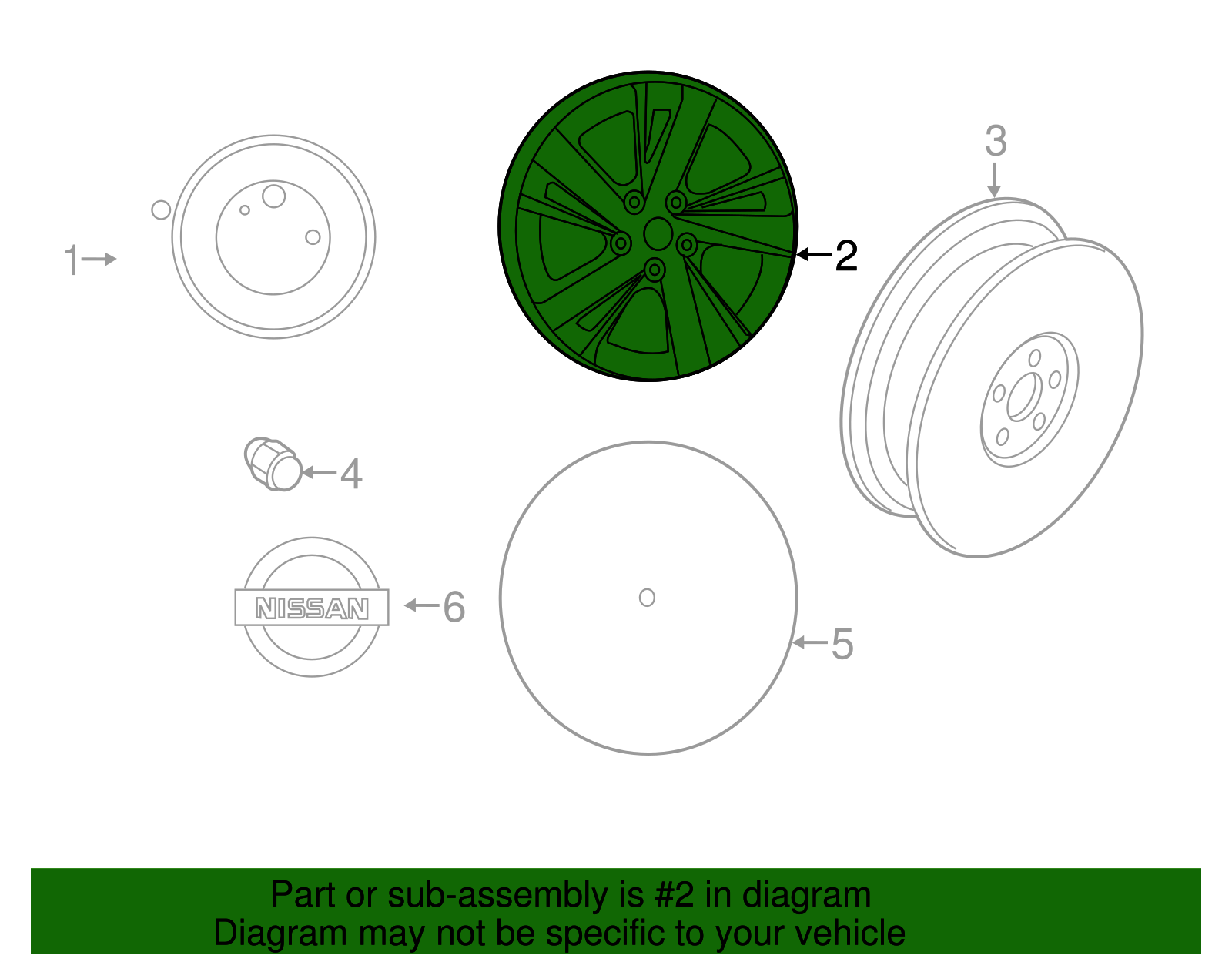 2018 Nissan Altima Wheel, Alloy 40300-9HT2B | My Nissan Part