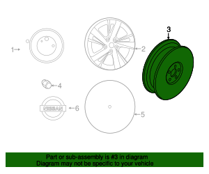 40300-3TA2E | Nissan Aluminum Wheel - Genuine OEM | 403003TA2E | Nissan ...