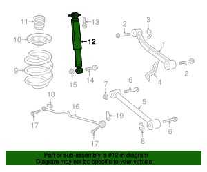 2018-2021 Jeep Wrangler Shock Absorber 68527789AB | TascaParts.com