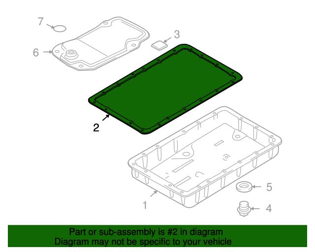 45282-3C100 - Transmission Oil Pan Gasket 2009-2013 Hyundai Genesis ...