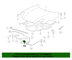 1995-2017 GM Lift Support Stud 11612023 GM | GMPartsDirect.com