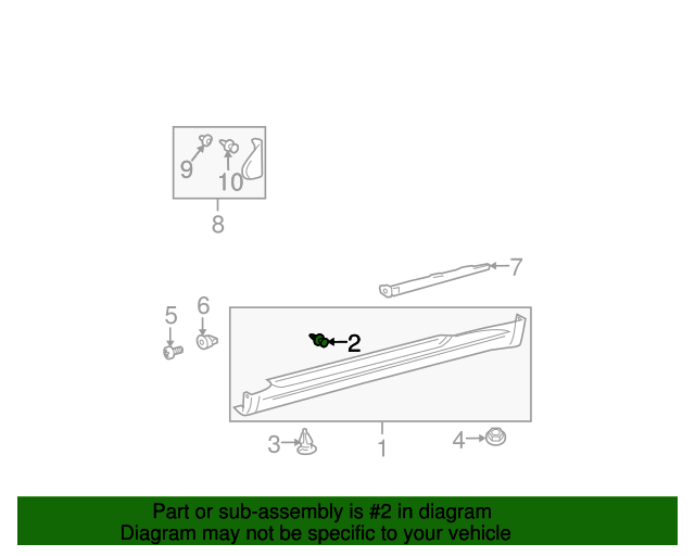 Sill Plate Retainer Clip - Toyota (90467-10162) | Toyota Parts