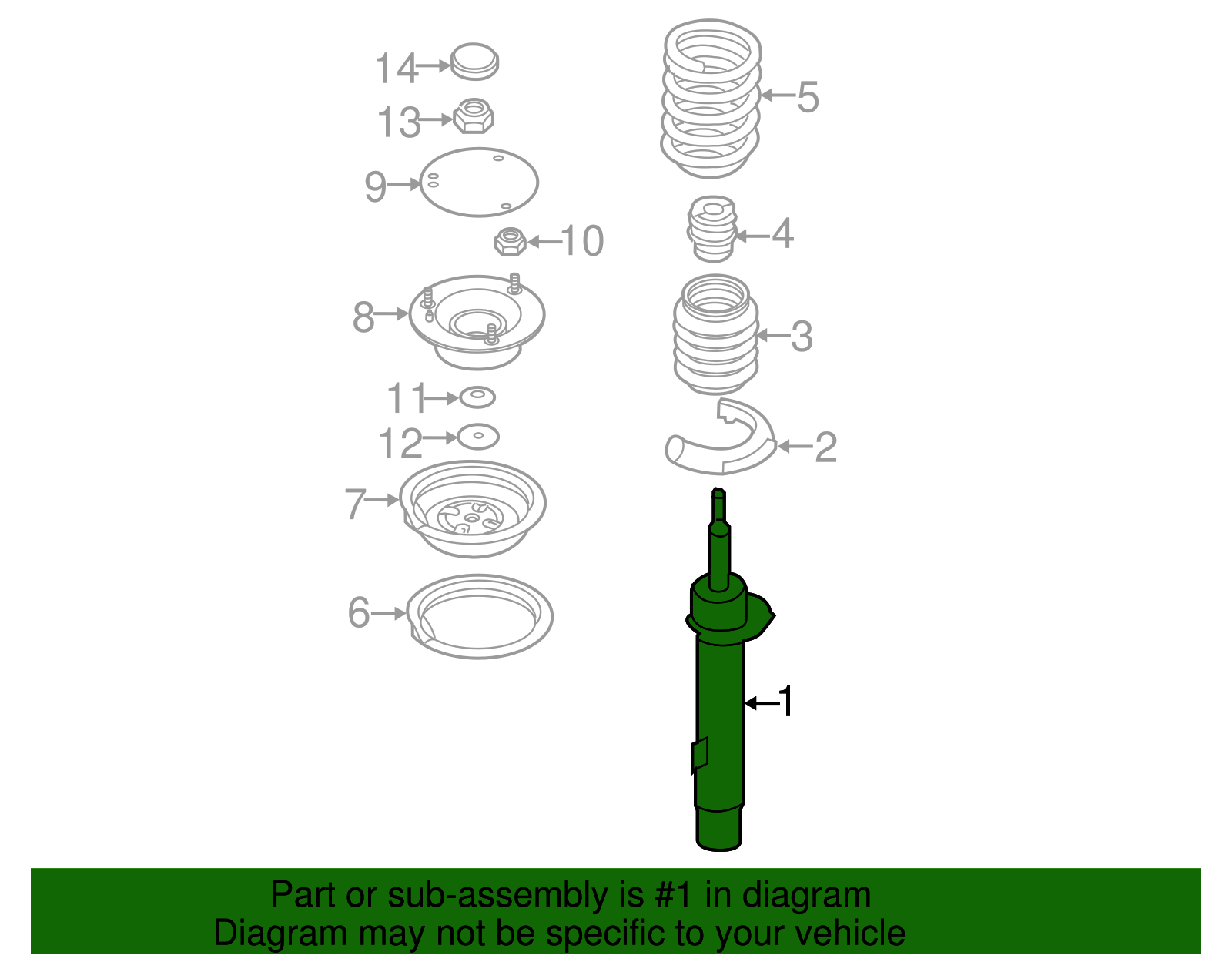31-31-6-851-339 - 2012-2015 BMW X1 - Strut | BMWPartsHub