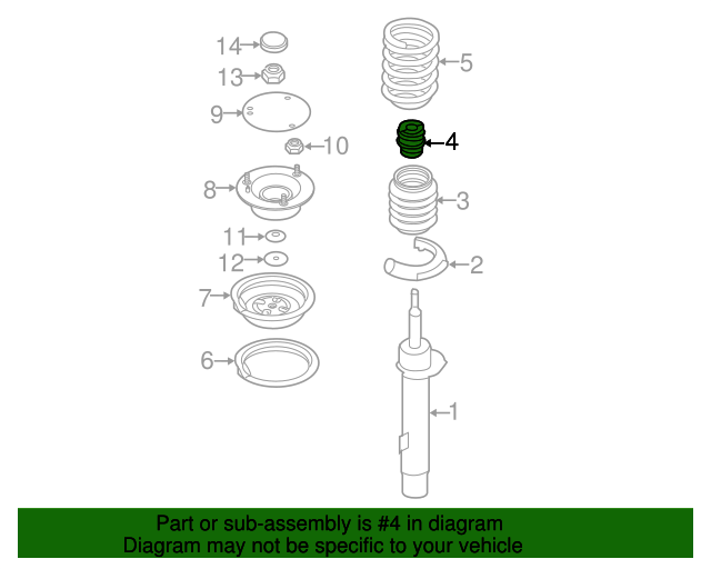 31336793707 - 2013-2015 BMW X1 Strut Bumper (31-33-6-793-707) | BMW of ...