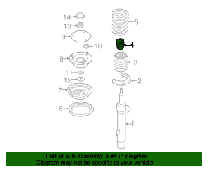 31336793707 - 2013-2015 BMW X1 Strut Bumper (31-33-6-793-707) | BMW of ...