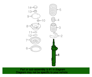 31316851340 - 2012-2015 BMW X1 Suspension Strut (31-31-6-851-340) | BMW ...