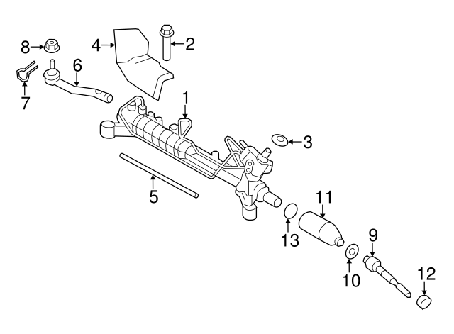 2009-2015 Ford Steering Gear BT4Z-3504-C | FordPartsOnSale.com