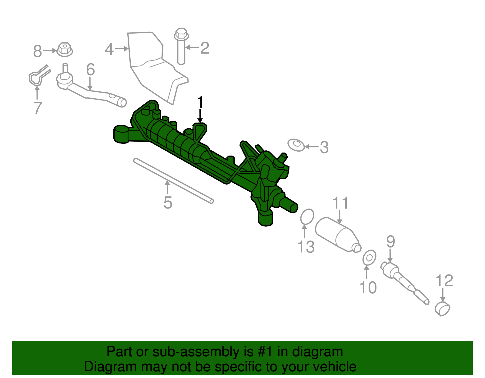 2008-2016 Ford | Rack And Pinion Assembly | EU2Z-3V504-NRM | Walls ...